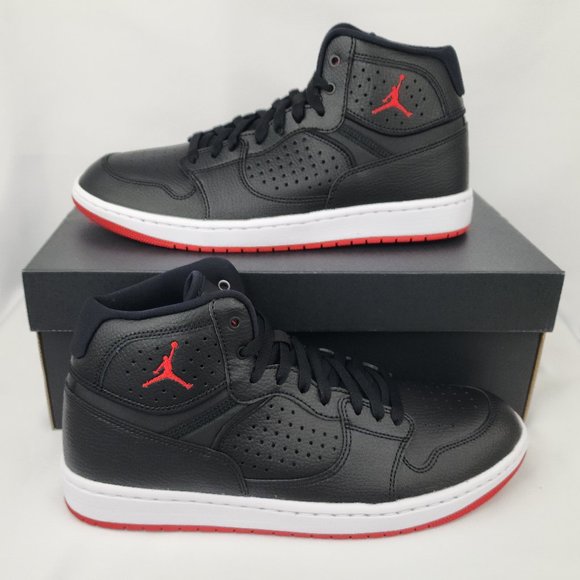 Nike | Shoes | Nike Jordan Access Black Gym Red White Ar37620 Mens ...